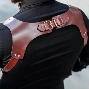 Accessories | Premium Red Leather Chest And Shoulder Harness For Men ...